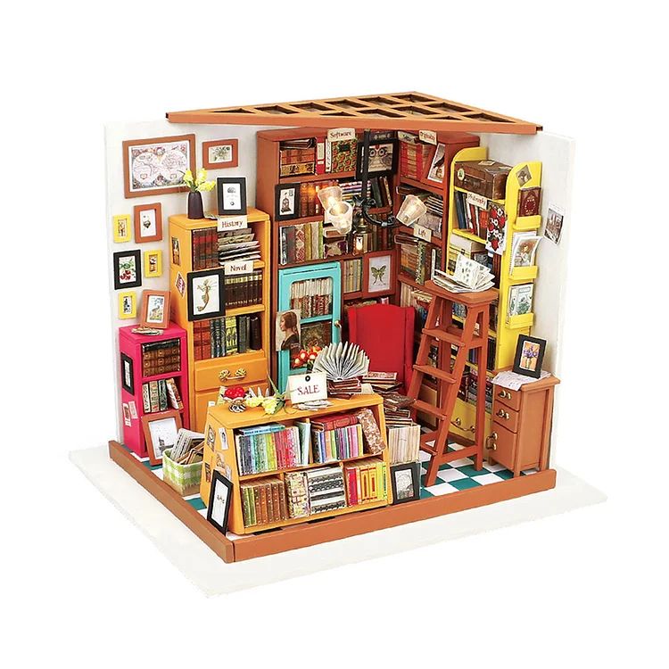 Rolife Sam's Study Library DIY Miniature House Kit – Adrenaline Hobby